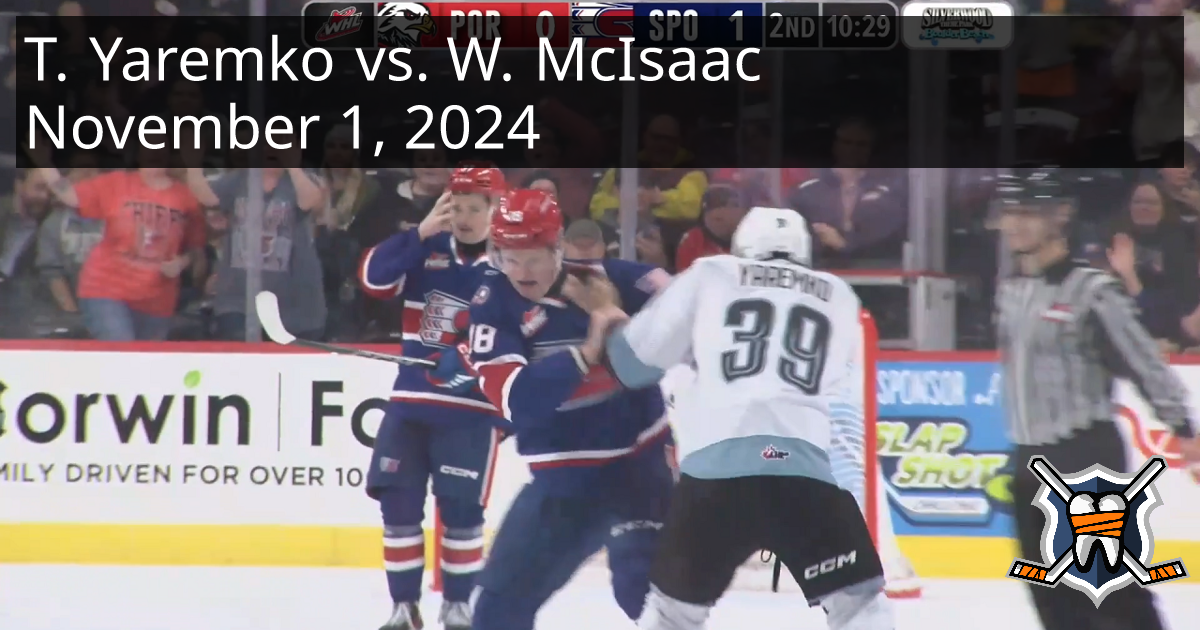 Tyson Yaremko vs. William McIsaac, November 1, 2024 - Portland ...