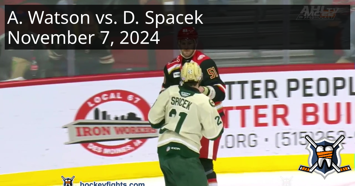 Austin Watson vs. David Spacek, November 7, 2024 - Grand Rapids ...