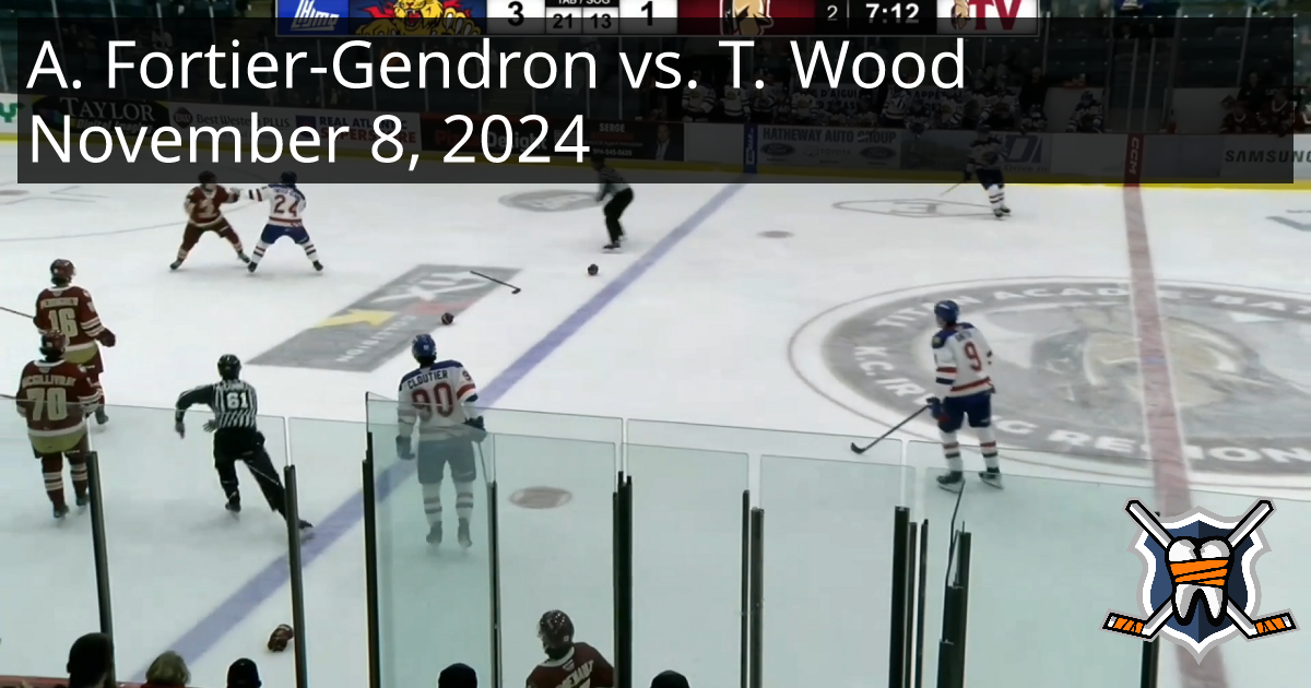 Adam Fortier-Gendron vs. Tyler Wood, November 8, 2024 - Moncton ...