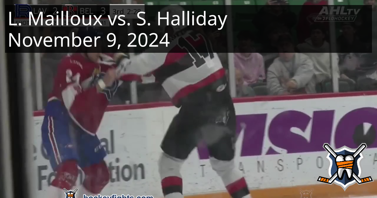 Logan Mailloux vs. Stephen Halliday, November 9, 2024 - Laval Rocket vs ...