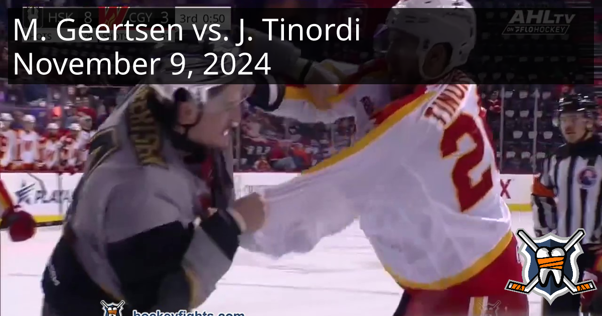 Mason Geertsen vs. Jarred Tinordi, November 9, 2024 - Henderson Silver ...