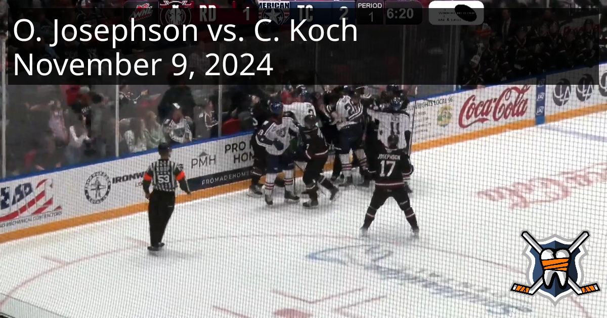 Ollie Josephson vs. Cash Koch, November 9, 2024 - Red Deer Rebels vs ...