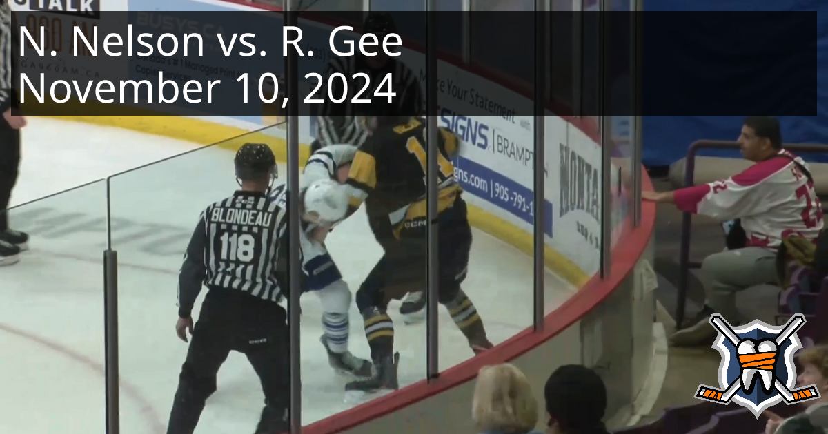 Noah Nelson vs. Reed Gee, November 10, 2024 - Brantford Bulldogs vs ...