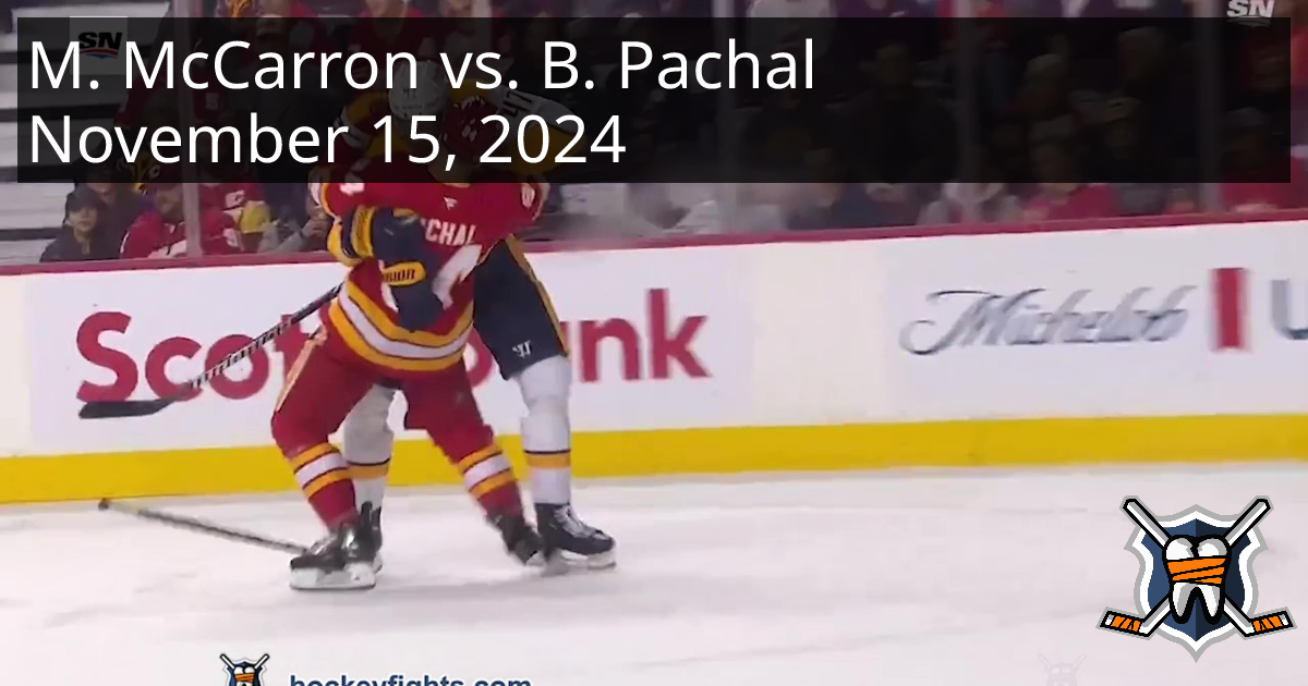Michael McCarron vs. Brayden Pachal, November 15, 2024 - Nashville ...