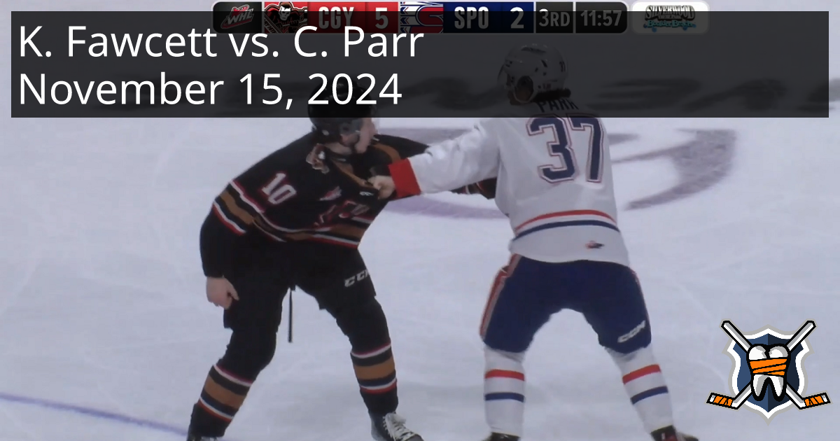 Keets Fawcett vs. Cameron Parr, November 15, 2024 - Calgary Hitmen vs ...