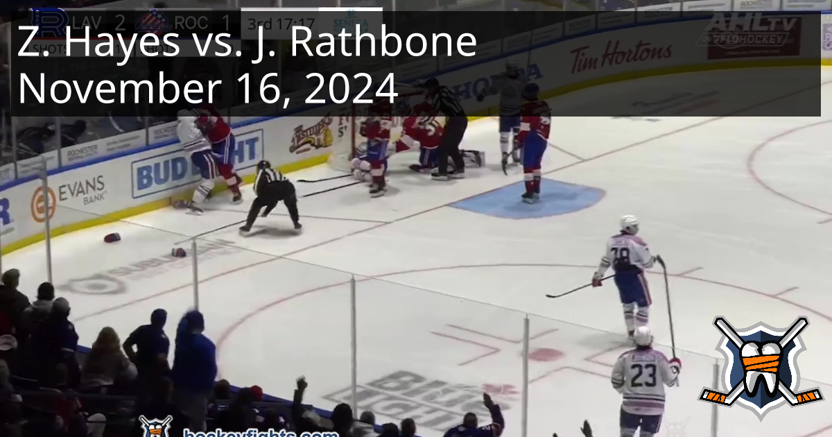 Zack Hayes vs. Jack Rathbone, November 16, 2024 - Laval Rocket vs ...