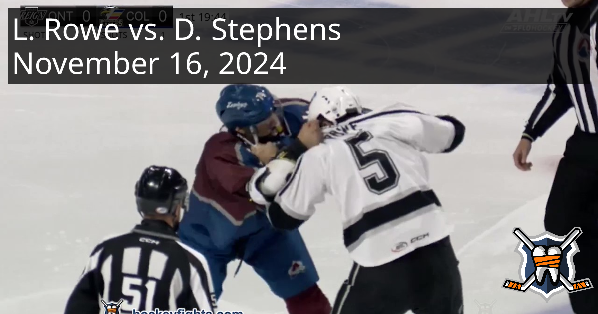 Lucas Rowe vs. Devante Stephens, November 16, 2024 - Ontario Reign vs ...