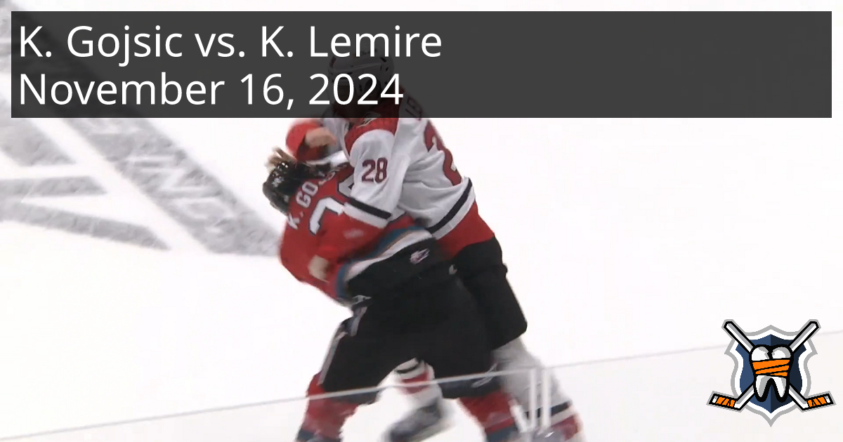 Kanjyu Gojsic vs. Kayden Lemire, November 16, 2024 - Kelowna Rockets vs ...
