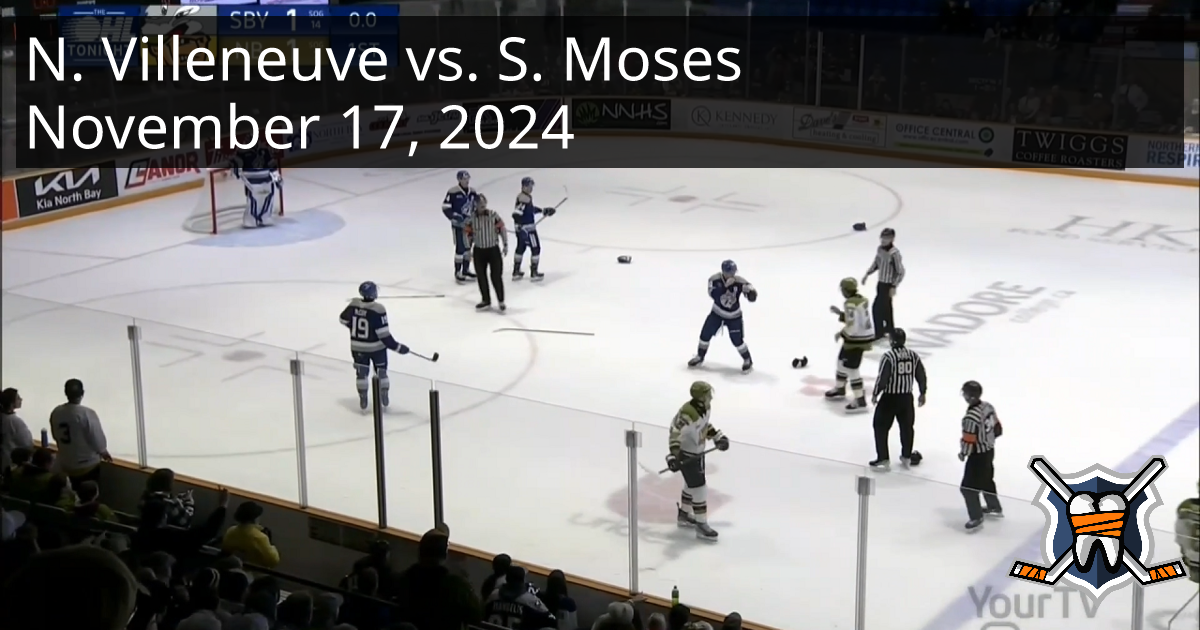 Nathan Villeneuve vs. Shamar Moses, November 17, 2024 - Sudbury Wolves ...
