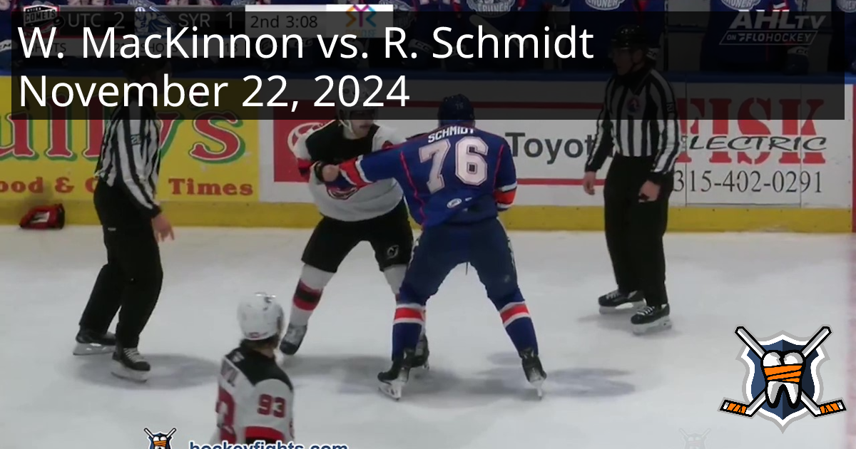 William MacKinnon vs. Roman Schmidt, November 22, 2024 - Utica Comets ...
