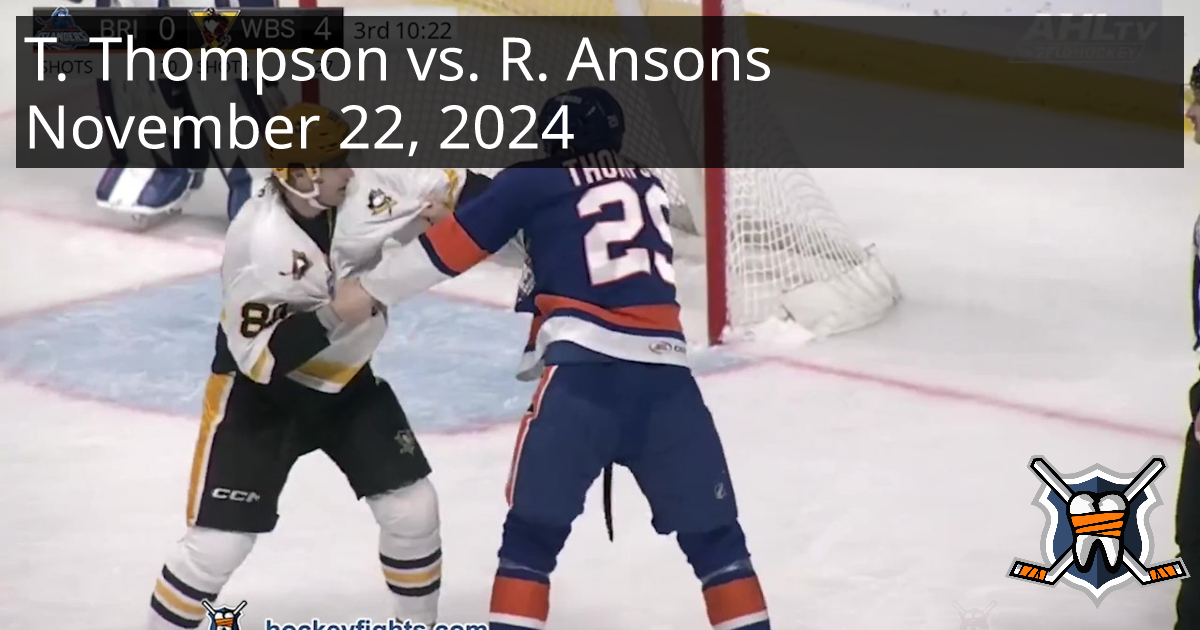 Tyce Thompson vs. Raivis Ansons, November 22, 2024 - Bridgeport ...