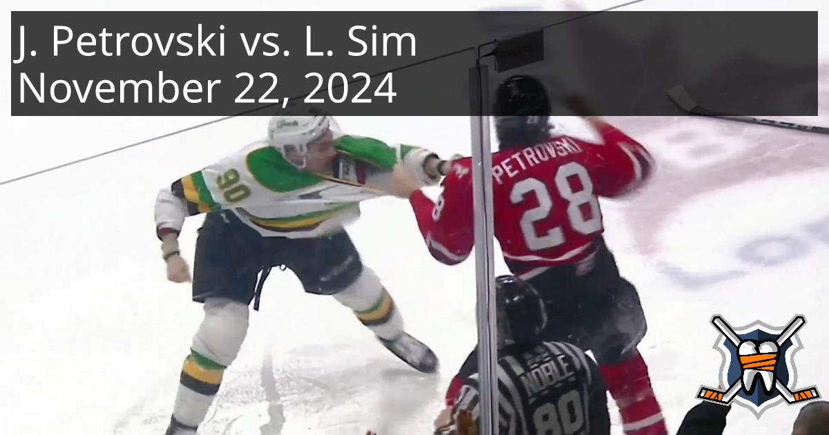 James Petrovski vs. Landon Sim, November 22, 2024 - Owen Sound Attack ...