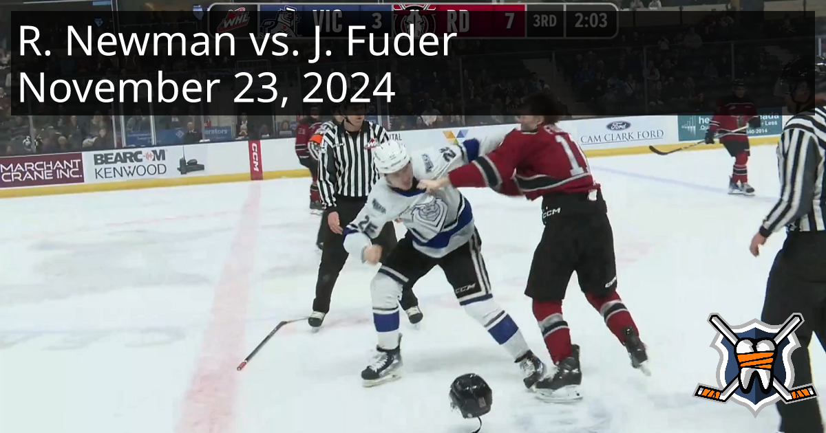 Reggie Newman vs. Jaxon Fuder, November 23, 2024 - Victoria Royals vs ...