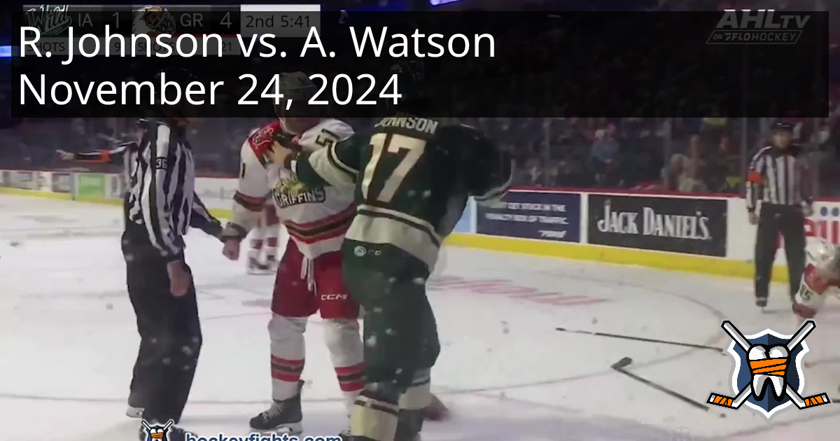 Reese Johnson vs. Austin Watson, November 24, 2024 - Iowa Wild vs ...