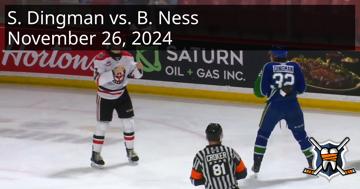 Sawyer Dingman vs. Brady Ness, November 26, 2024 - Swift Current ...