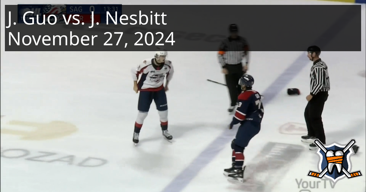 James Guo vs. Jack Nesbitt, November 27, 2024 - Saginaw Spirit vs ...