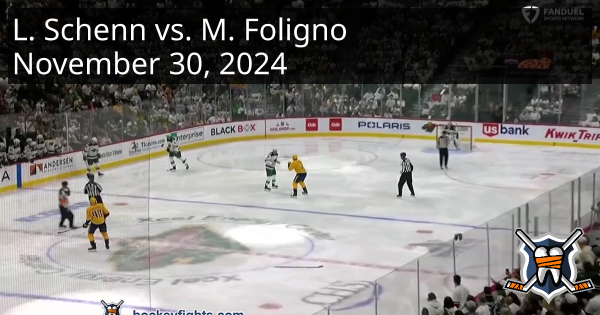 Luke Schenn vs. Marcus Foligno, November 30, 2024 - Nashville Predators ...