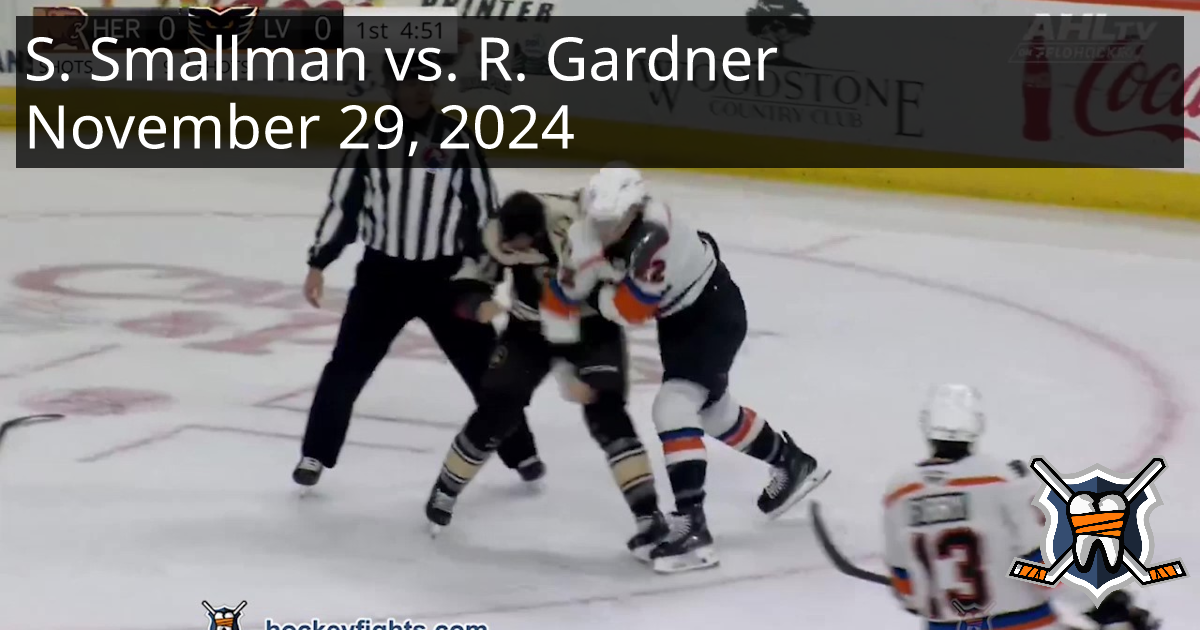 Spencer Smallman vs. Rhett Gardner, November 29, 2024 - Hershey Bears ...