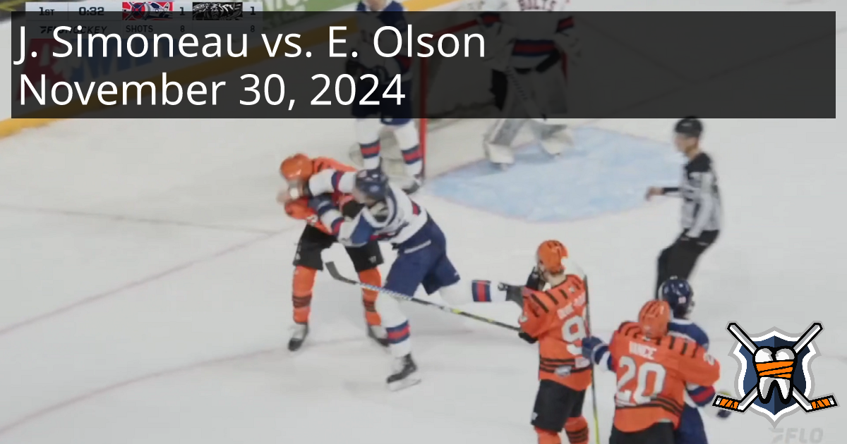 Jordan Simoneau vs. Eric Olson, November 30, 2024 - Evansville ...