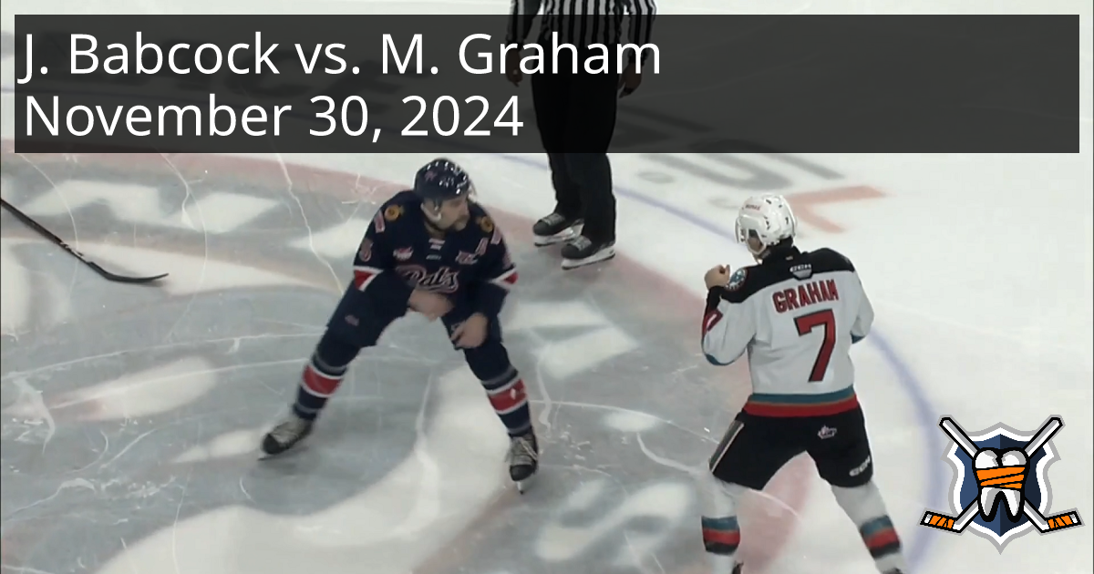 John Babcock vs. Max Graham, November 30, 2024 - Regina Pats vs ...