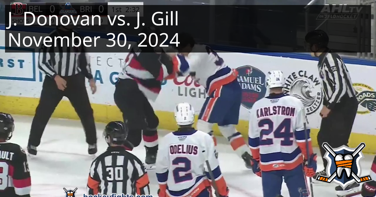 Jorian Donovan vs. Justin Gill, November 30, 2024 - Belleville Senators ...