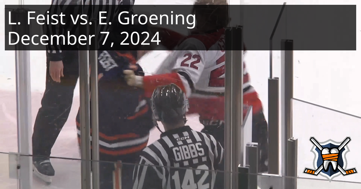 Layton Feist vs. Evan Groening, December 7, 2024 - Kamloops Blazers vs ...