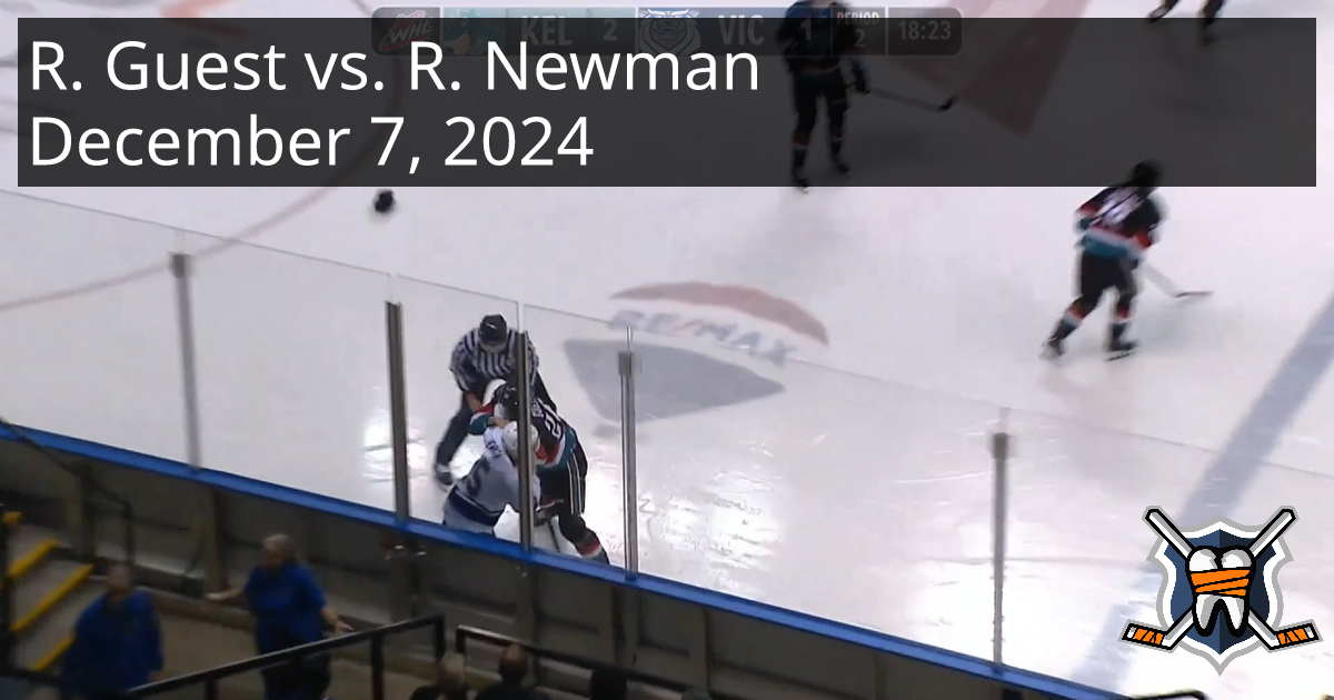 Rowan Guest vs. Reggie Newman, December 7, 2024 - Kelowna Rockets vs ...