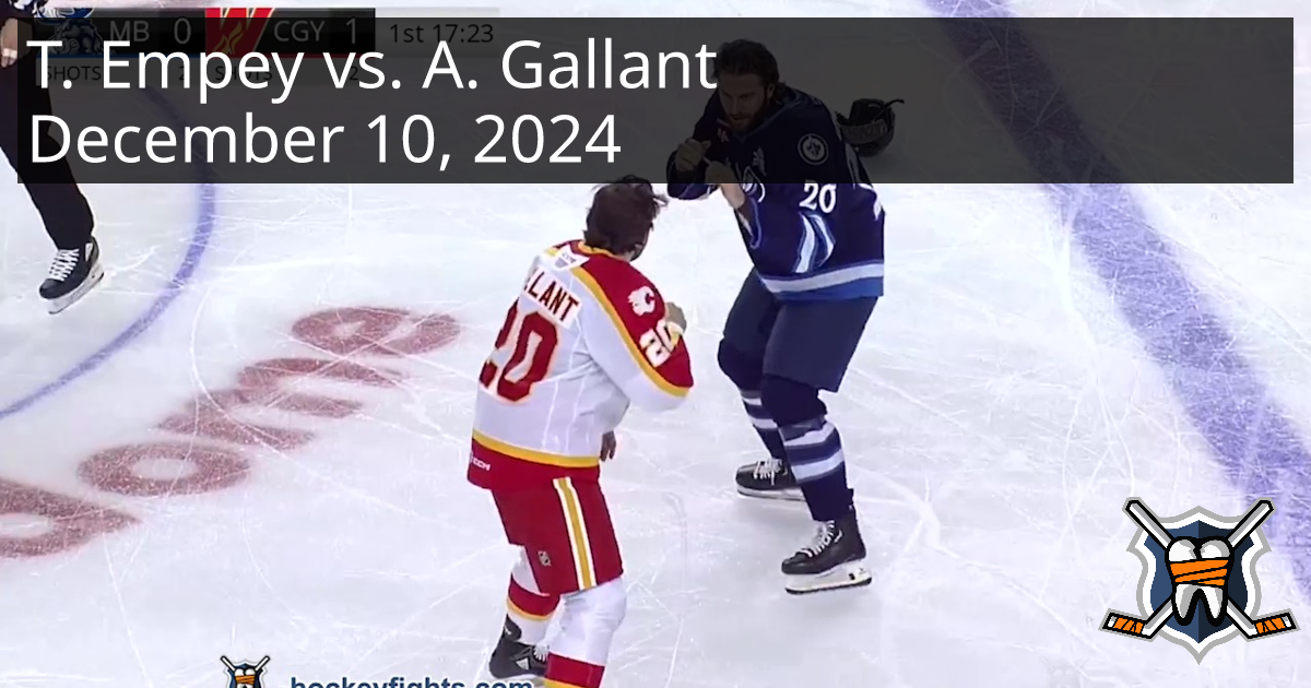 Tyson Empey vs. Alex Gallant, December 10, 2024 - Manitoba Moose vs. Calgary Wranglers ...
