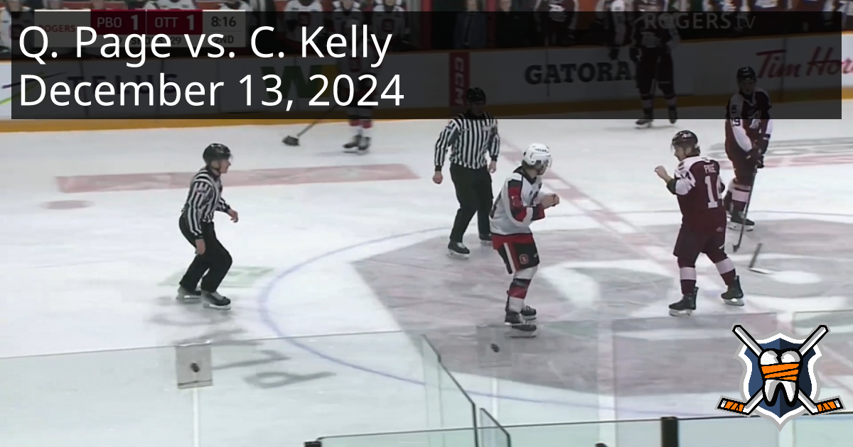 Quinton Page vs. Caden Kelly, December 13, 2024 - Peterborough Petes vs ...