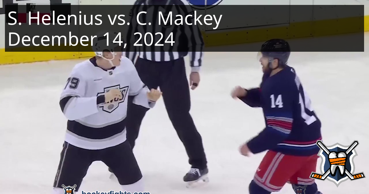 Samuel Helenius vs. Connor Mackey, December 14, 2024 - Los Angeles ...