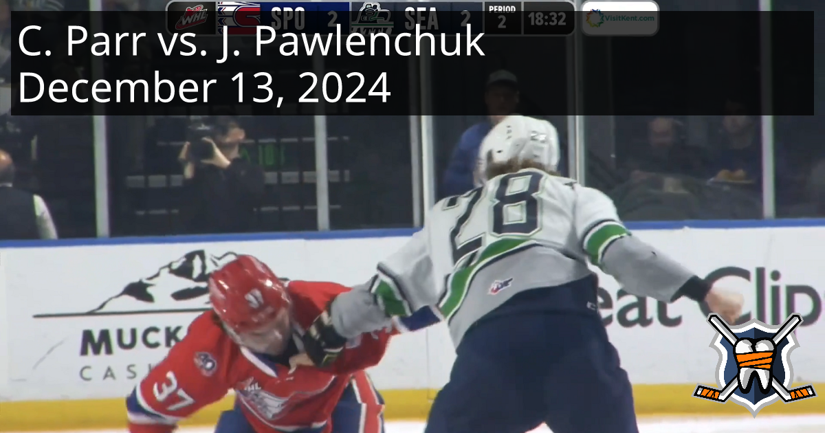 Cameron Parr vs. Jaxson Pawlenchuk, December 13, 2024 - Spokane Chiefs ...