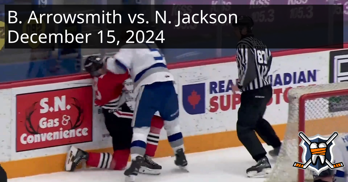 Blake Arrowsmith vs. Nolan Jackson, December 15, 2024 - Niagara IceDogs ...