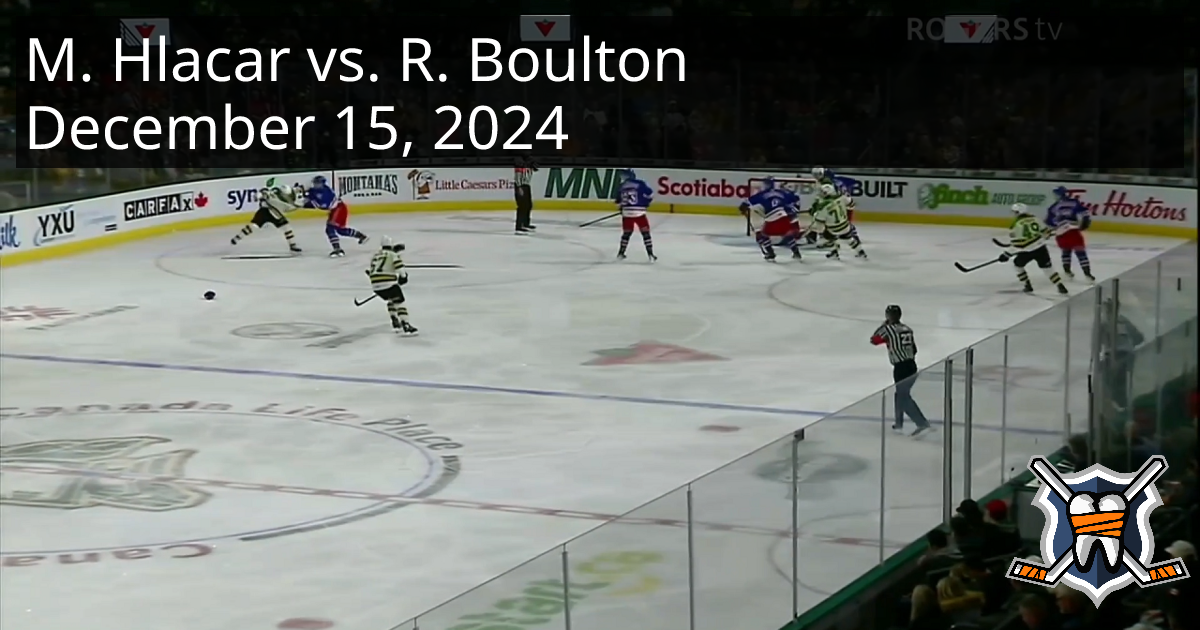 Matthew Hlacar vs. Ryder Boulton, December 15, 2024 - Kitchener Rangers ...