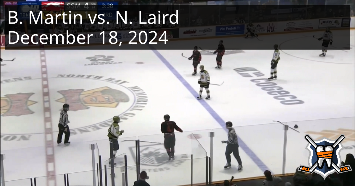 Brady Martin vs. Nolan Laird, December 18, 2024 - Sault Ste. Marie ...