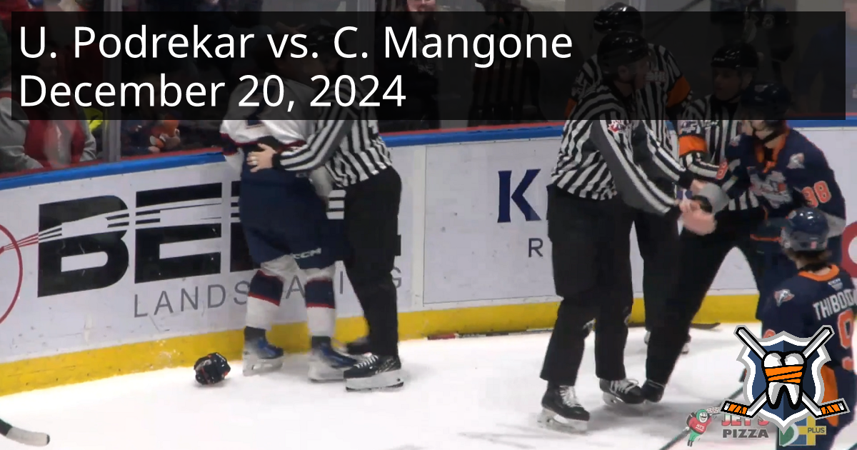Urban Podrekar vs. Calem Mangone, December 20, 2024 - Flint Firebirds ...