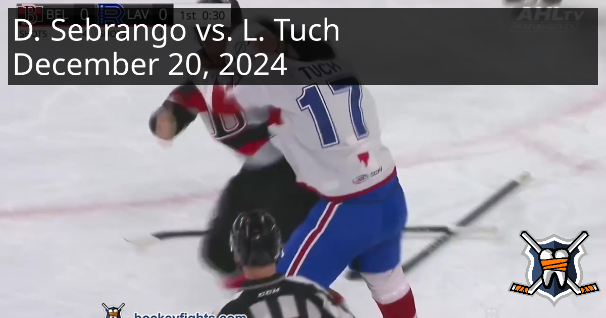 Donovan Sebrango vs. Luke Tuch, December 20, 2024 - Belleville Senators ...