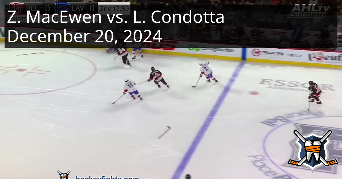 Zack MacEwen vs. Lucas Condotta, December 20, 2024 - Belleville ...