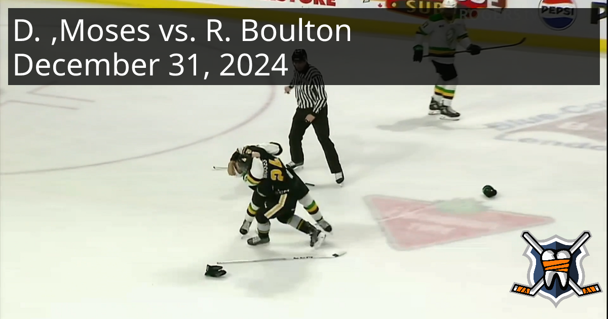 Daylen Moses vs. Ryder Boulton, December 31, 2024 - Sarnia Sting vs ...