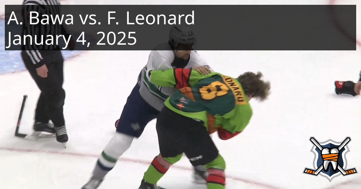 Arjun Bawa vs. Fraser Leonard, January 4, 2025 - Seattle Thunderbirds ...