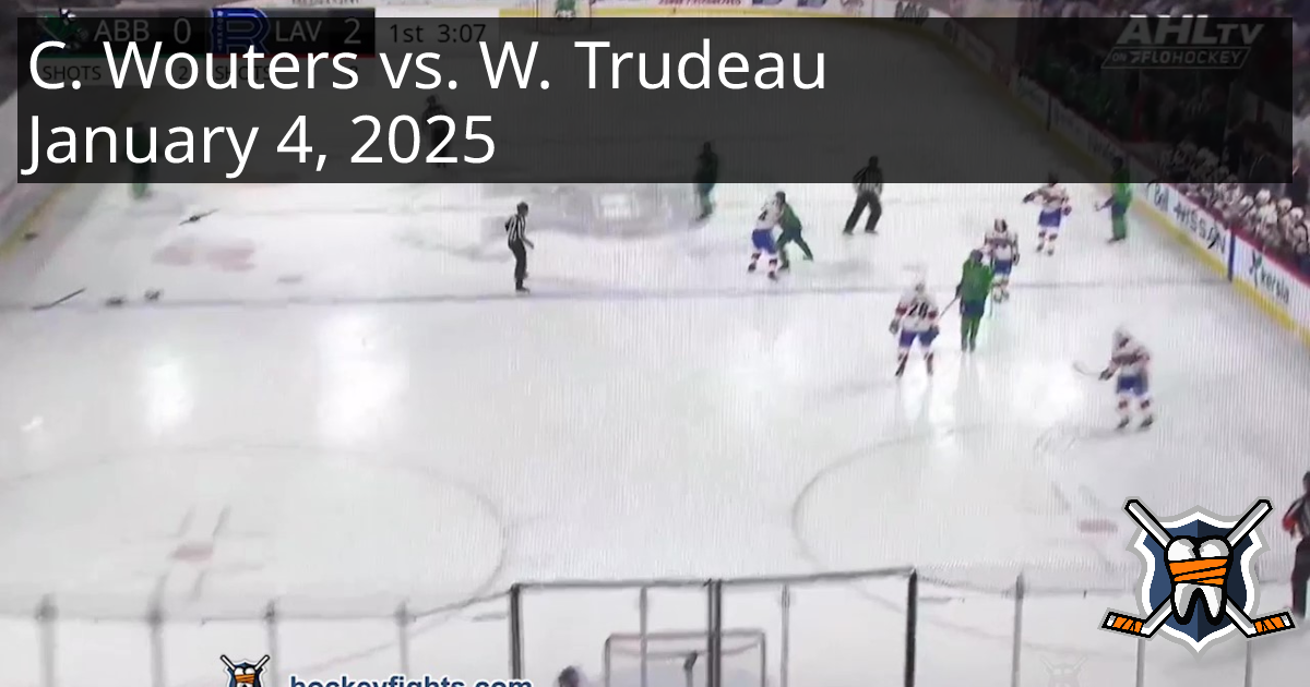 Chase Wouters vs. William Trudeau, January 4, 2025 - Abbotsford Canucks ...