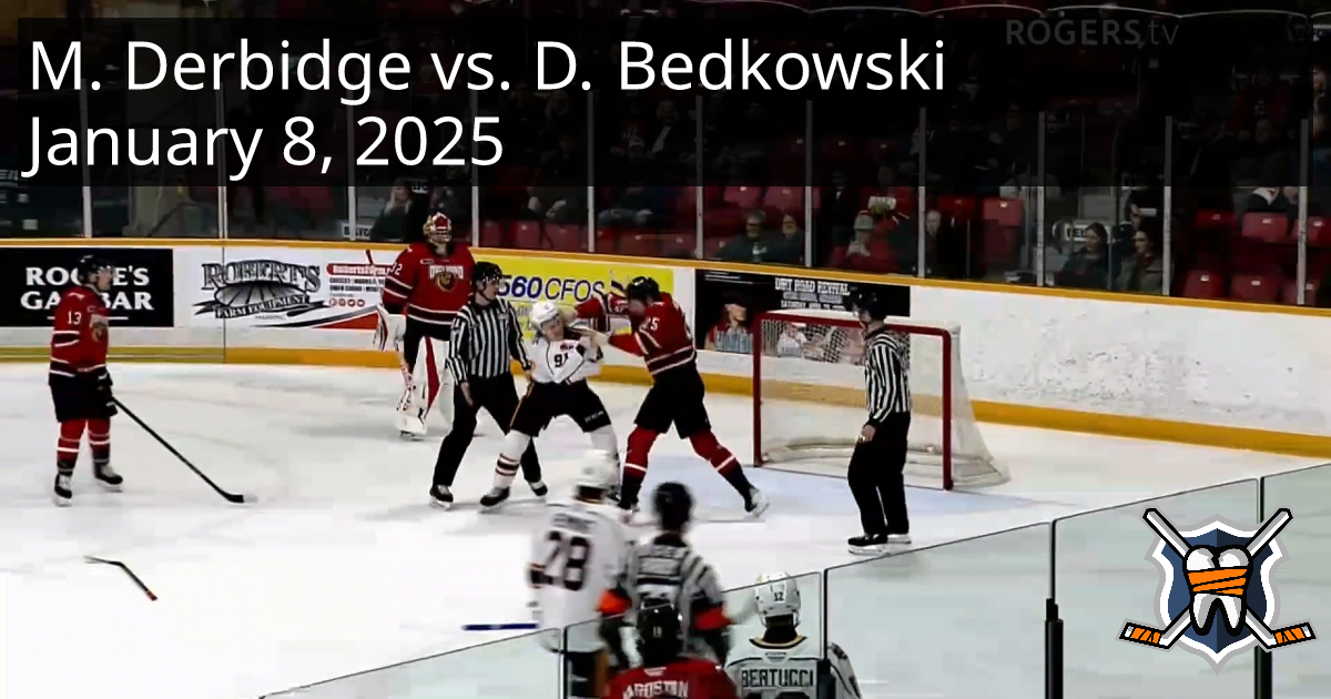 Michael Derbidge vs. David Bedkowski, January 8, 2025 - Barrie Colts vs ...