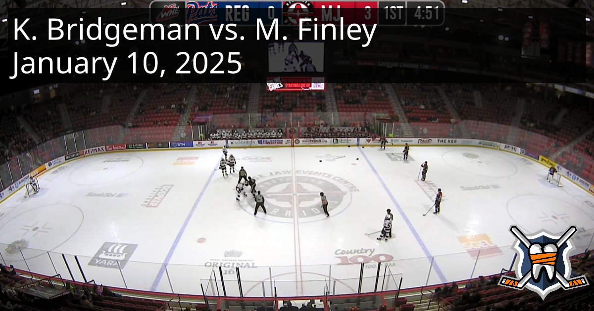 Kolten Bridgeman vs. Max Finley, January 10, 2025 - Regina Pats vs ...