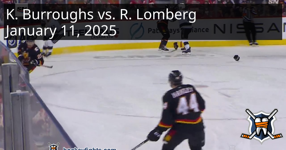 Kyle Burroughs vs. Ryan Lomberg, January 11, 2025 - Los Angeles Kings ...