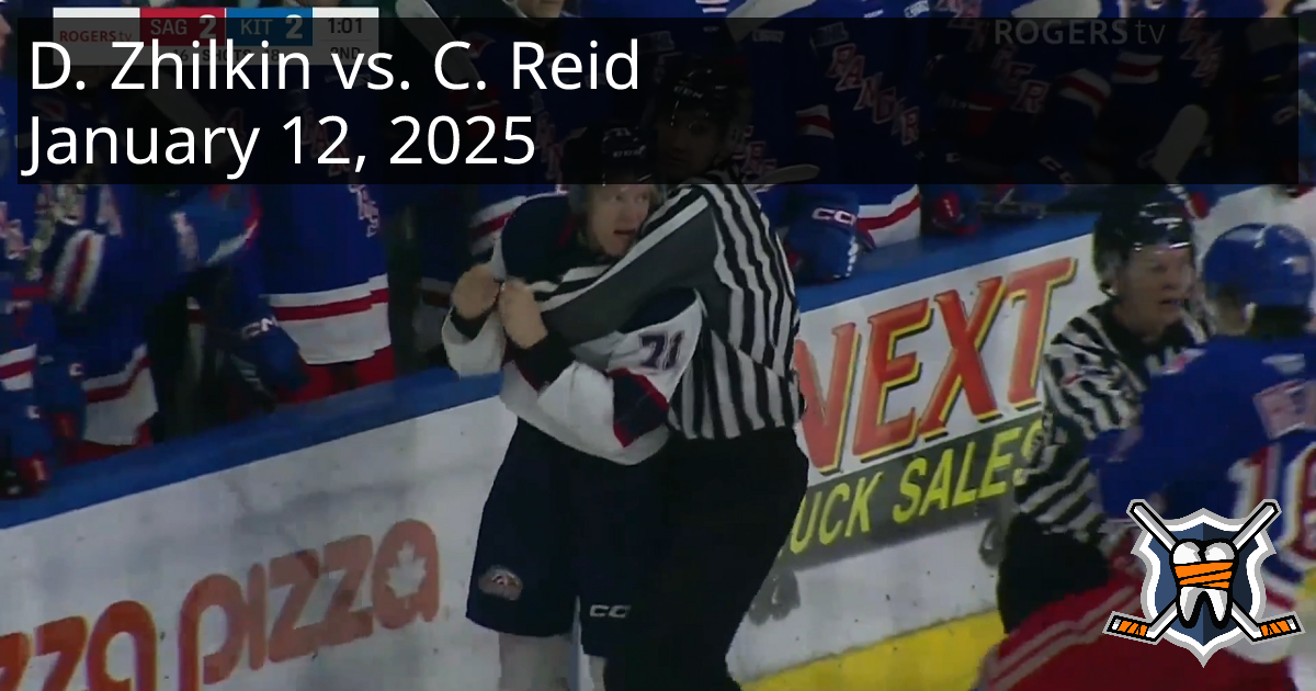 Dimian Zhilkin vs. Cameron Reid, January 12, 2025 - Saginaw Spirit vs ...