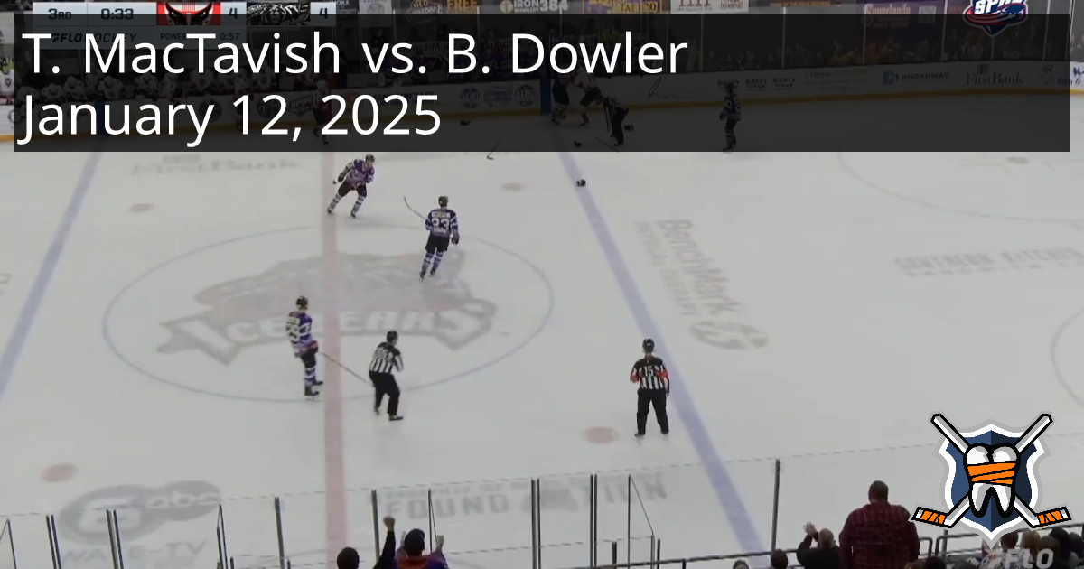Troy MacTavish vs. Brendan Dowler, January 12, 2025 - Birmingham Bulls ...