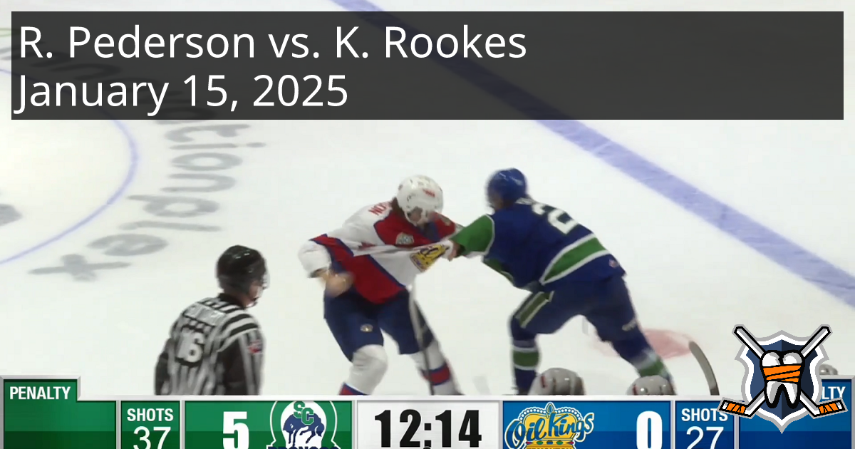 Rhys Pederson vs. Kurt Rookes, January 15, 2025 - Edmonton Oil Kings vs ...