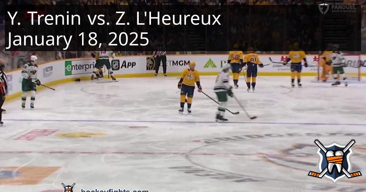 Yakov Trenin vs. Zachary L'Heureux, January 18, 2025 - Minnesota Wild ...