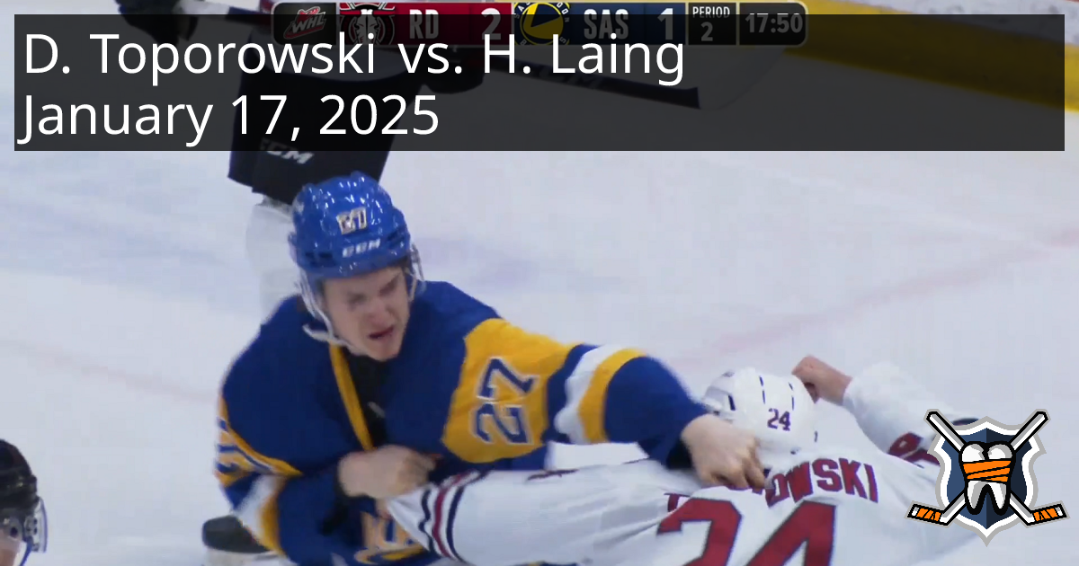 Dmitri Toporowski vs. Hunter Laing, January 17, 2025 - Red Deer Rebels ...