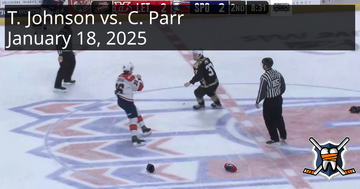 Trae Johnson vs. Cameron Parr, January 18, 2025 - Lethbridge Hurricanes ...