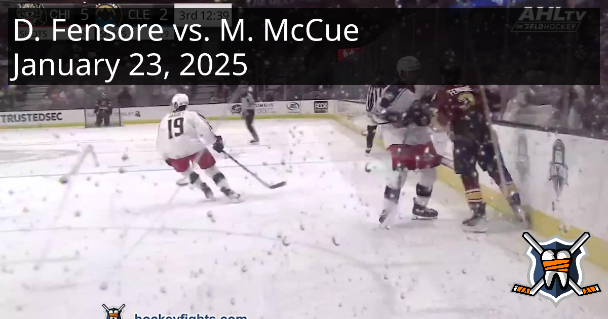 Domenick Fensore vs. Max McCue, January 23, 2025 - Chicago Wolves vs ...
